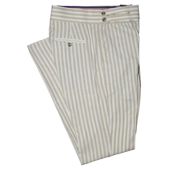 Chiragh Apparel | Pants | Mens Gurkha Pants Beige White Striped Cotton ...